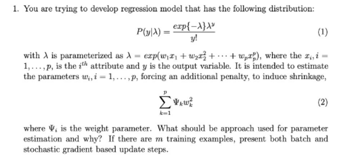 Solved 1. You are trying to develop regression model that | Chegg.com