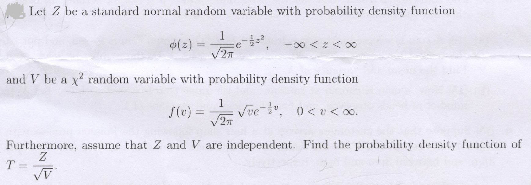 Solved Let Z be a standard normal random variable with | Chegg.com