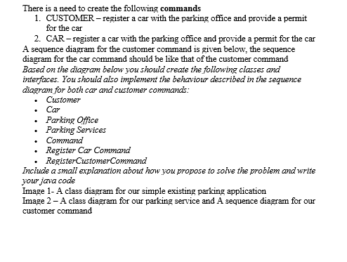 There is a need to create the following commands 1. | Chegg.com