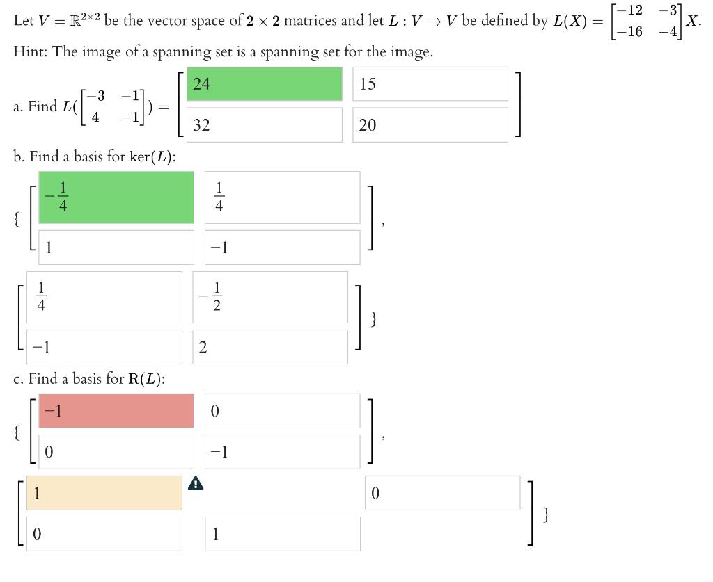 Solved Let V=R2×2 be the vector space of 2×2 matrices and | Chegg.com