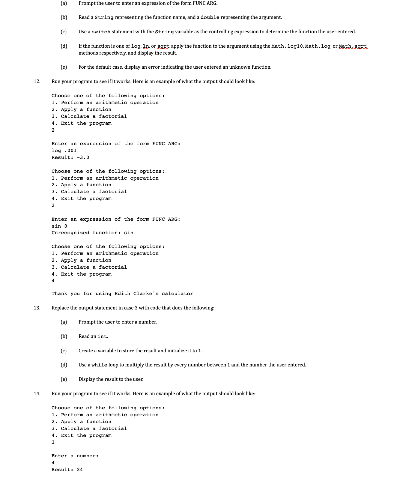 Solved (a) Prompt the user to enter an expression of the | Chegg.com