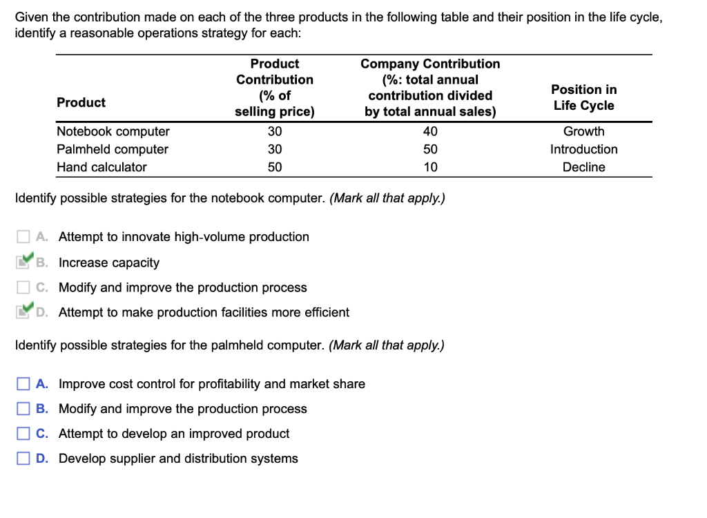 Solved Given the contribution made on each of the three | Chegg.com