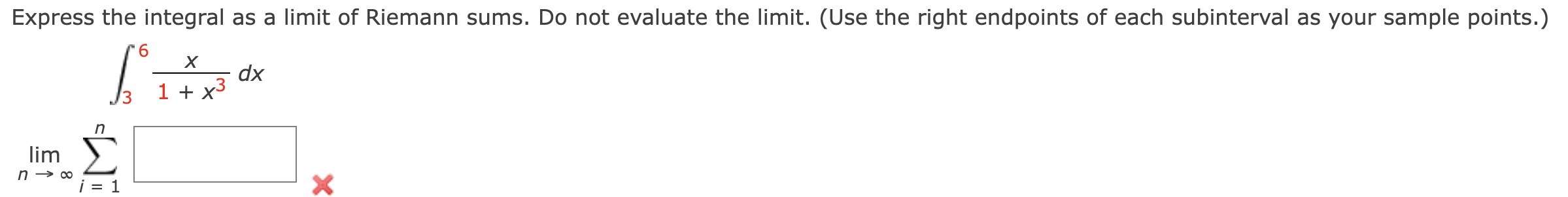 Solved Express the integral as a limit of Riemann sums. Do | Chegg.com