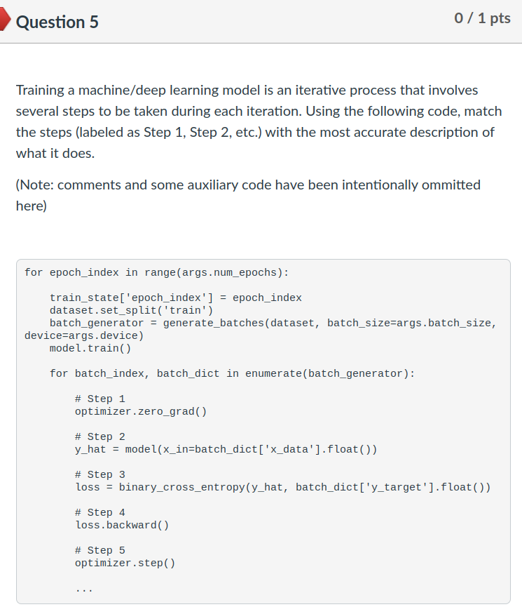 Solved Match the descrptions to the stepsA) update the | Chegg.com