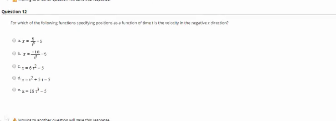 Solved Question 12 For which of the following functions | Chegg.com