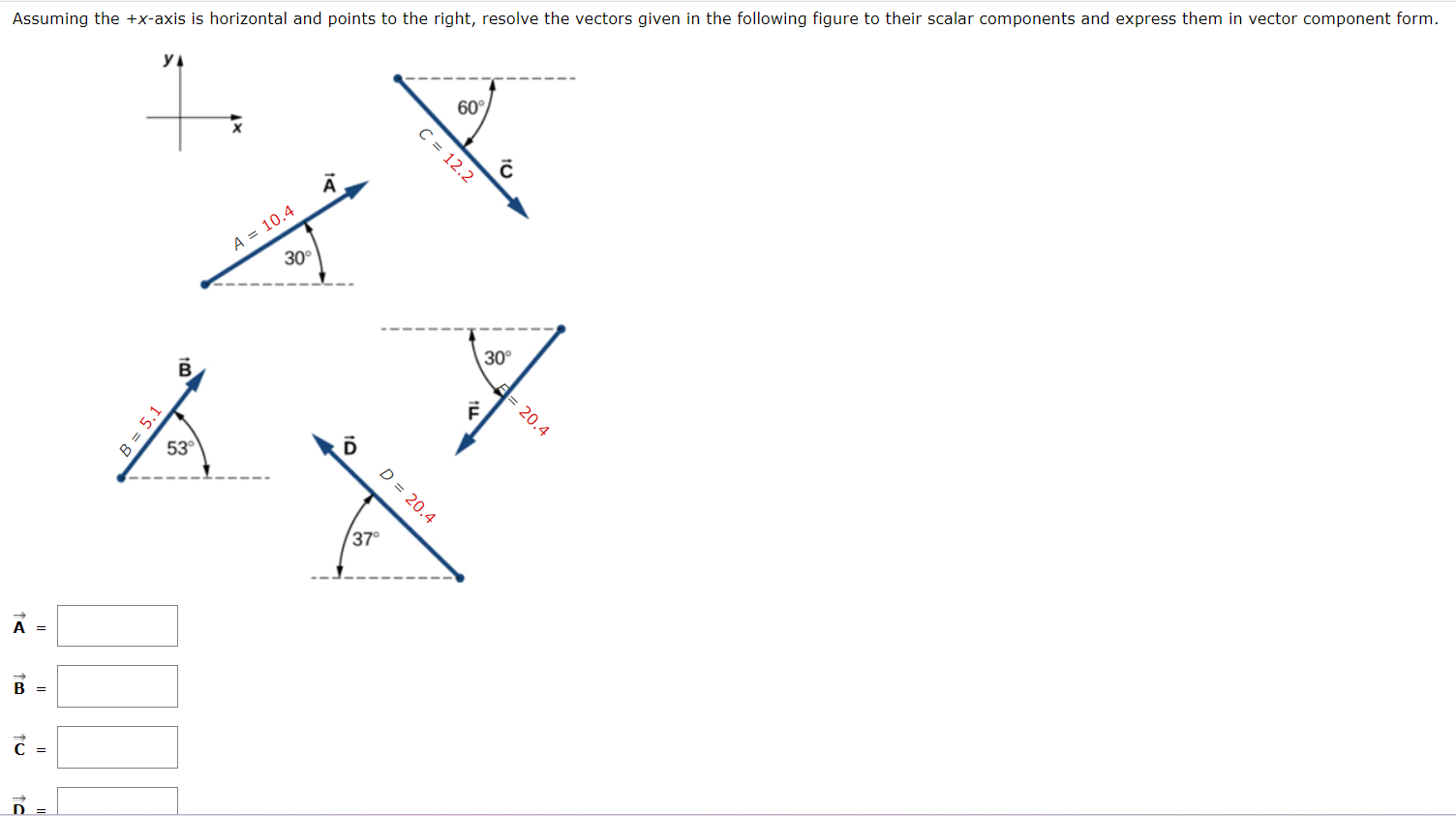 Solved Assuming the +x-axis is horizontal and points to the | Chegg.com