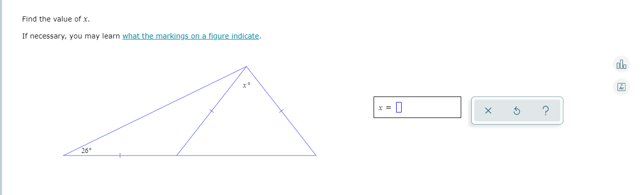 Solved Find the value of x. If necessary, you may learn what | Chegg.com
