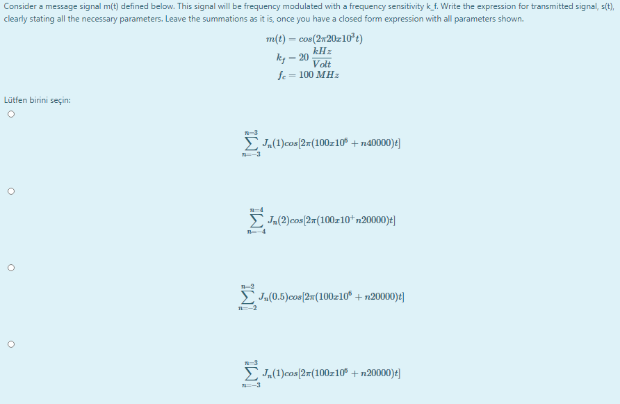 Solved Consider a message signal m(t) defined below. This | Chegg.com