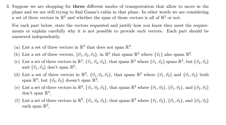 Solved 3. Suppose we are shopping for three different modes | Chegg.com