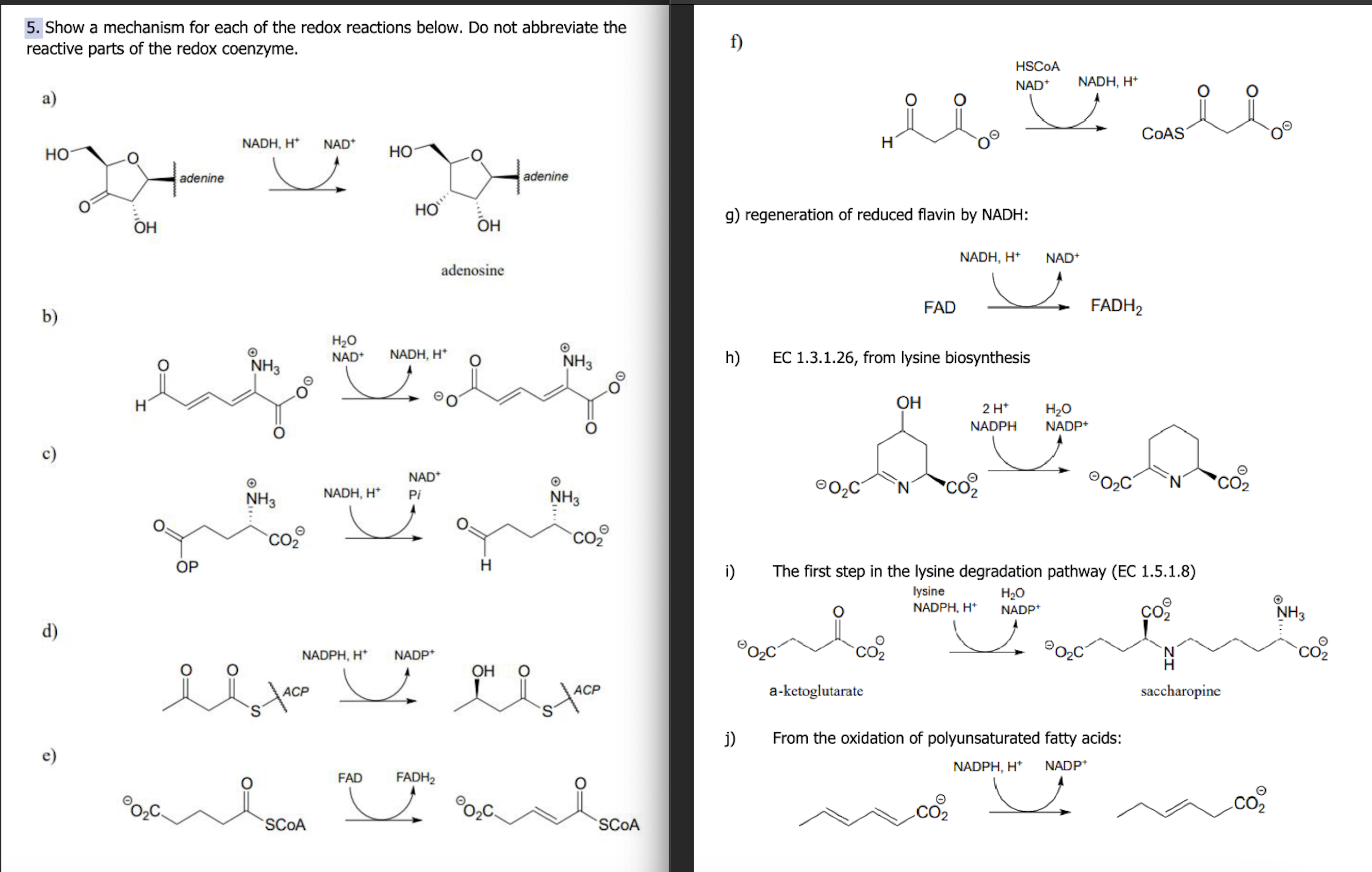 Solved Show a mechanism for each of the redox reactions | Chegg.com