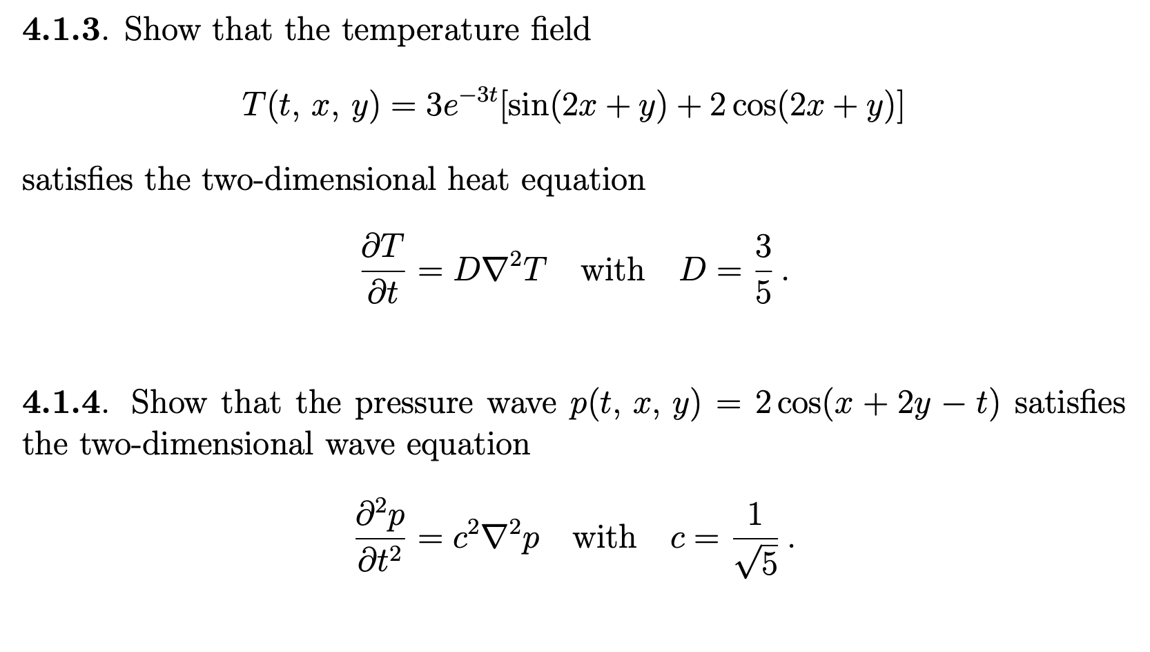 Solved 4.1.3. ﻿Show that the temperature | Chegg.com