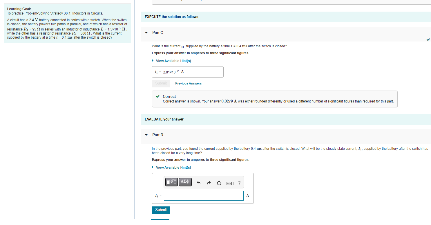 Solved Learning Goal: To practice Problem-Solving Strategy | Chegg.com