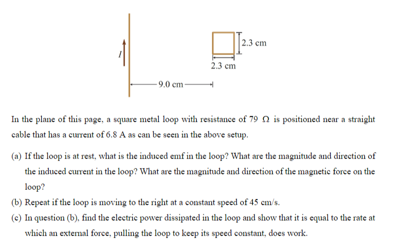 Solved In the plane of this page, a square metal loop with | Chegg.com