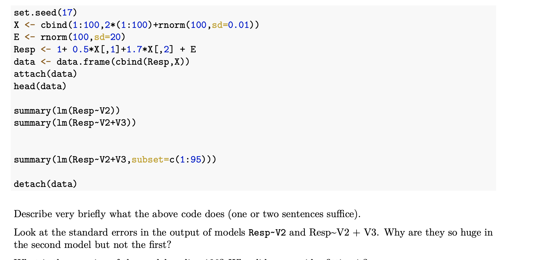 Solved > set.seed (17) X