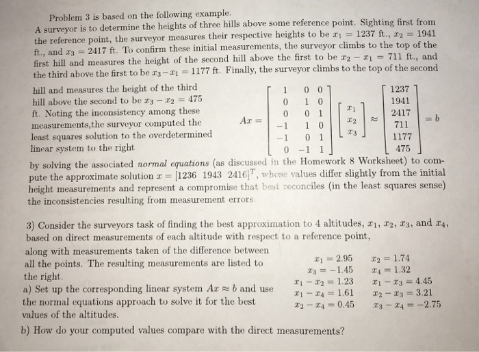 Problem 3 is based on the following example. A | Chegg.com