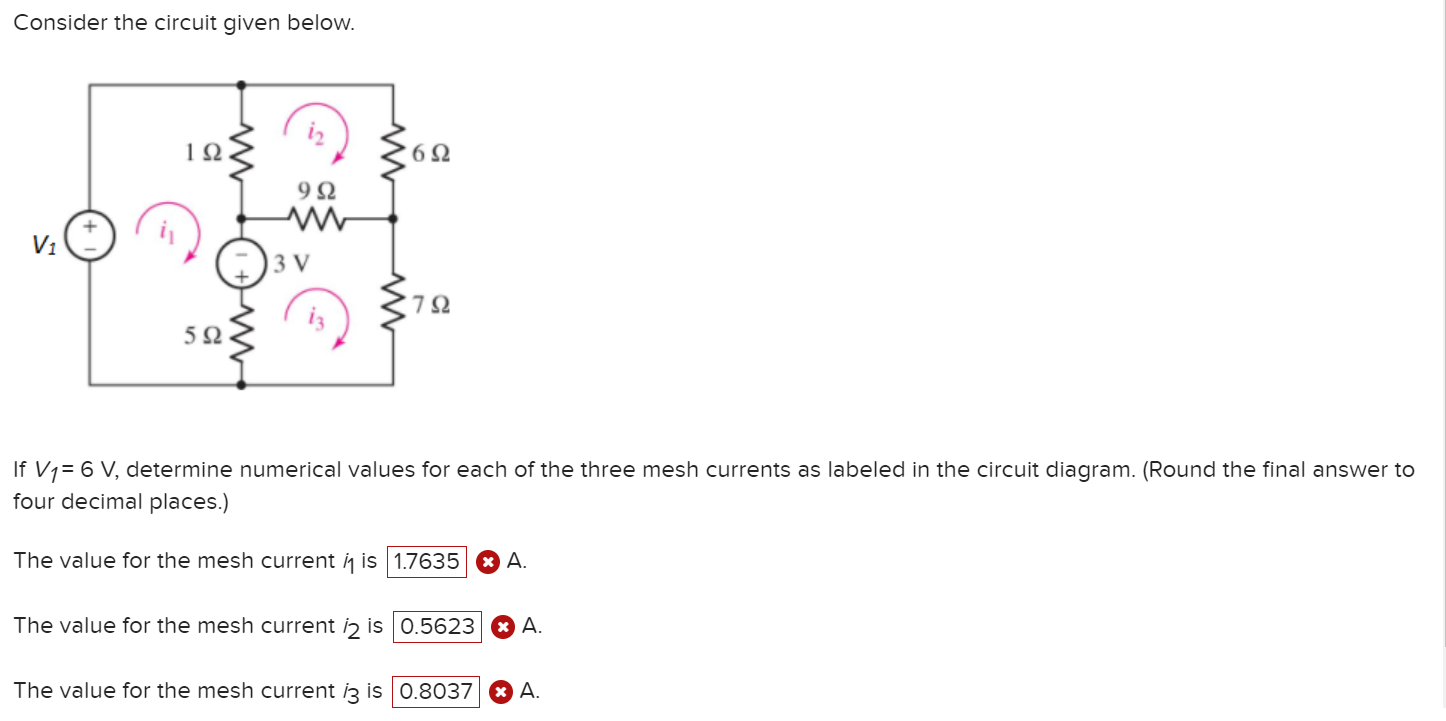 Solved Consider the circuit given below.If V1=6V, ﻿determine | Chegg.com