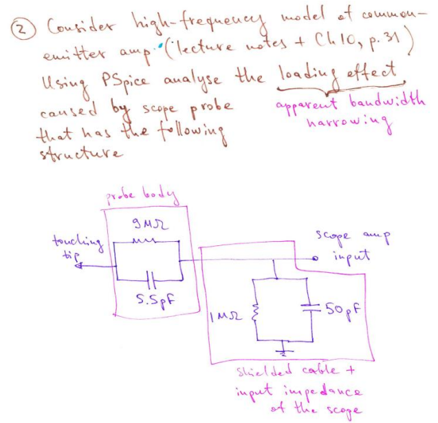 Solved ② Consider high-frequency model of common- emitter | Chegg.com
