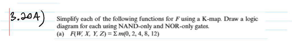 Solved 3.30A) Simplify each of the following functions for | Chegg.com