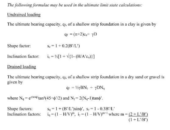 A shallow pad foundation is to be designed to provide | Chegg.com