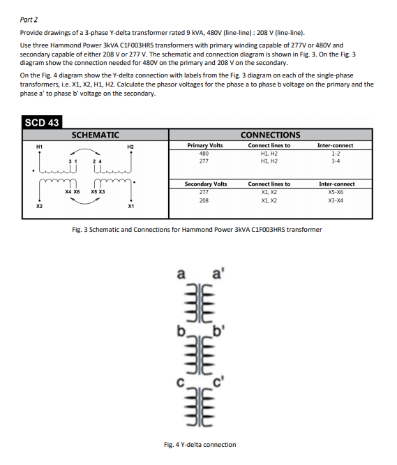 Solved Connect the 3-phase transformers in the drawings in | Chegg.com