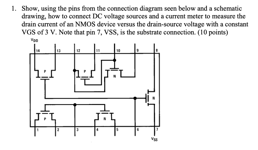 Solved 1. Show, using the pins from the connection diagram | Chegg.com