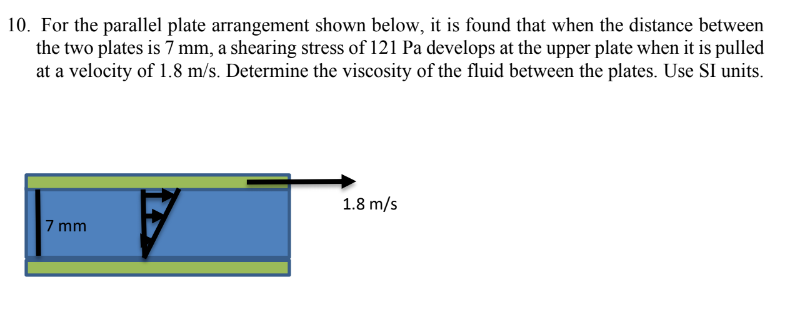 Solved 10. For the parallel plate arrangement shown below, | Chegg.com