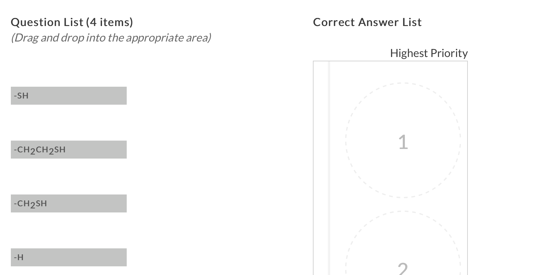 Solved (1 point) The following substituents are listed in | Chegg.com