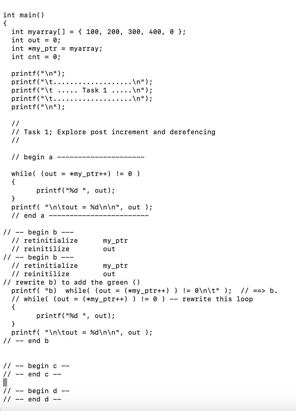Solved please explain why I have to reinitialize every | Chegg.com