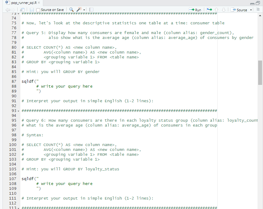 Solved \# Query 1) Display first 5 rows of consumer table | Chegg.com