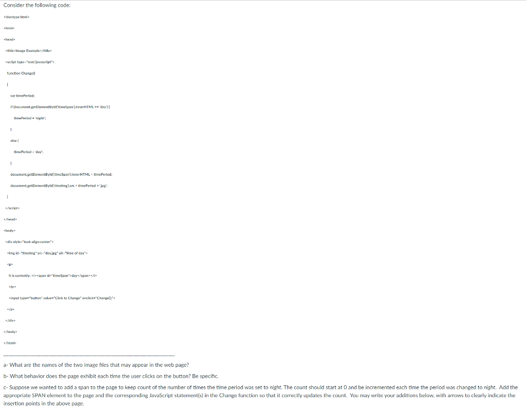 Consider the following code: doctype html> .html | Chegg.com