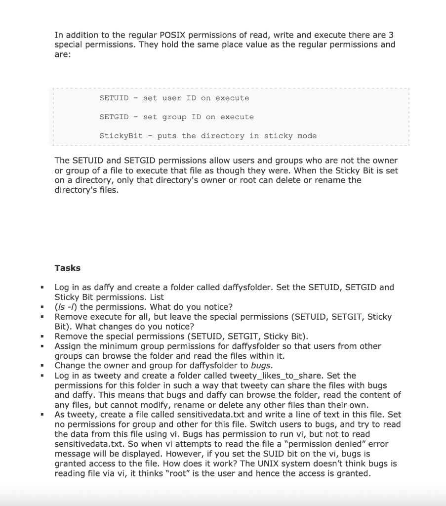 Solved Please do not forget to solve 02 (Permissions) and 03 | Chegg.com