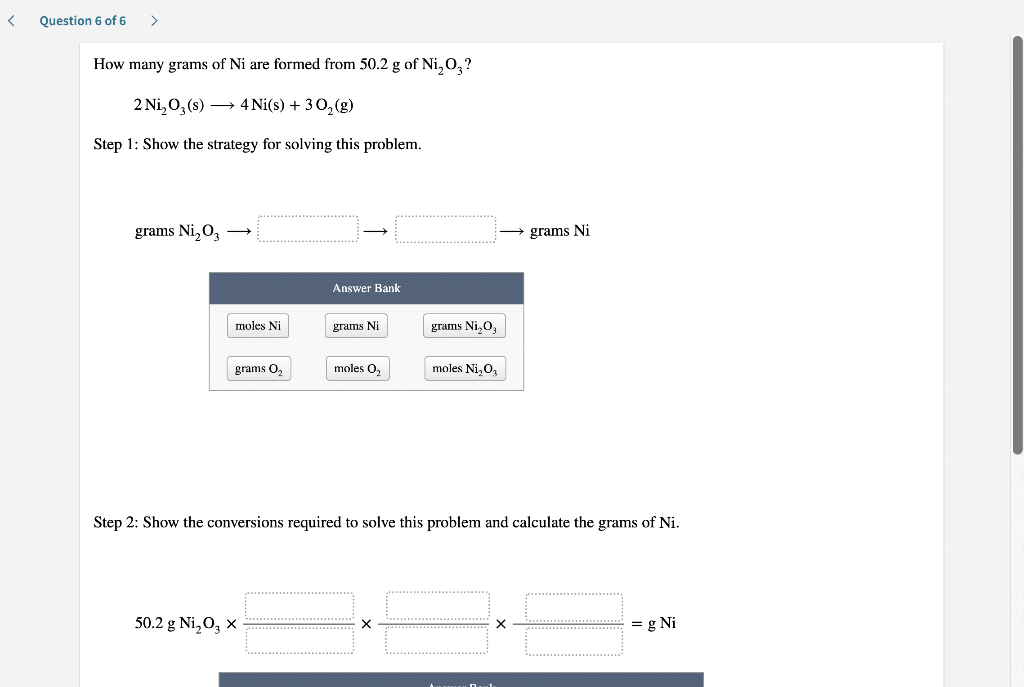Solved How many grams of Ni are formed | Chegg.com