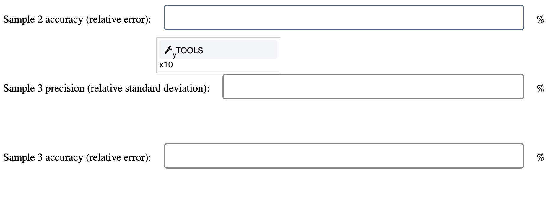 Solved Determine the precision and accuracy of these data | Chegg.com