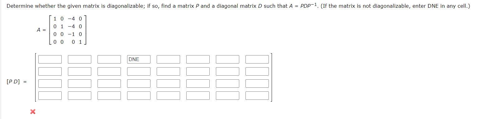 Solved Determine Whether The Given Matrix Is Diagonalizable
