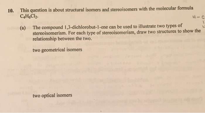 Solved This question is about structural isomers and | Chegg.com