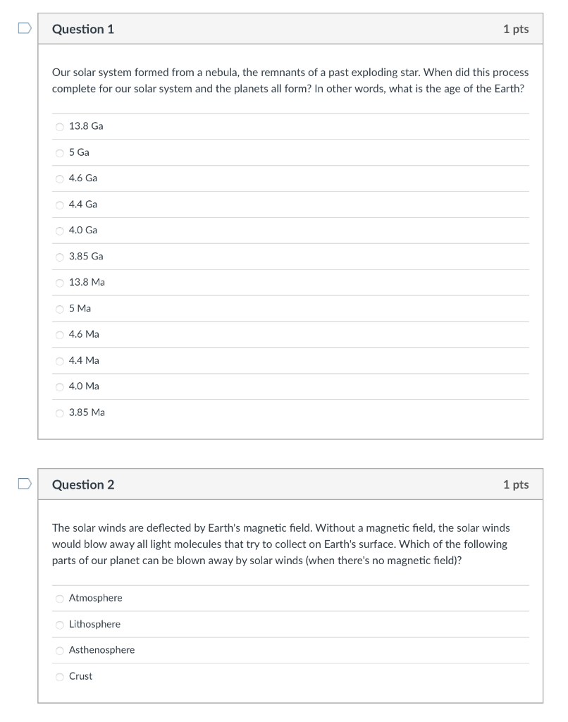 [Solved]: BOTH questions please Our solar system formed fro