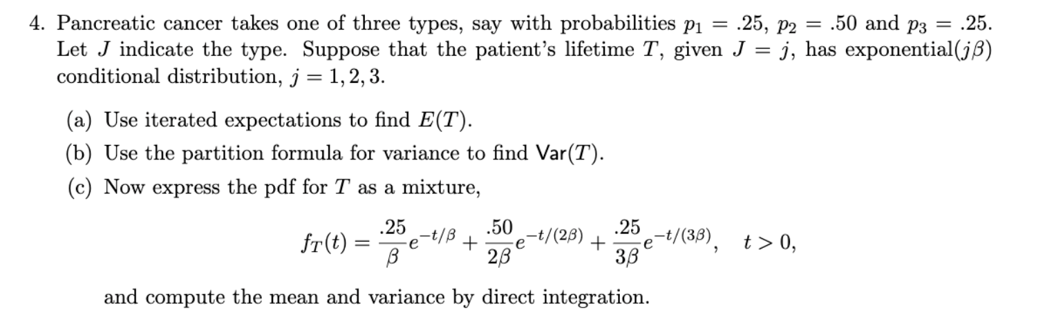 Pancreatic cancer takes one of three types, say with | Chegg.com
