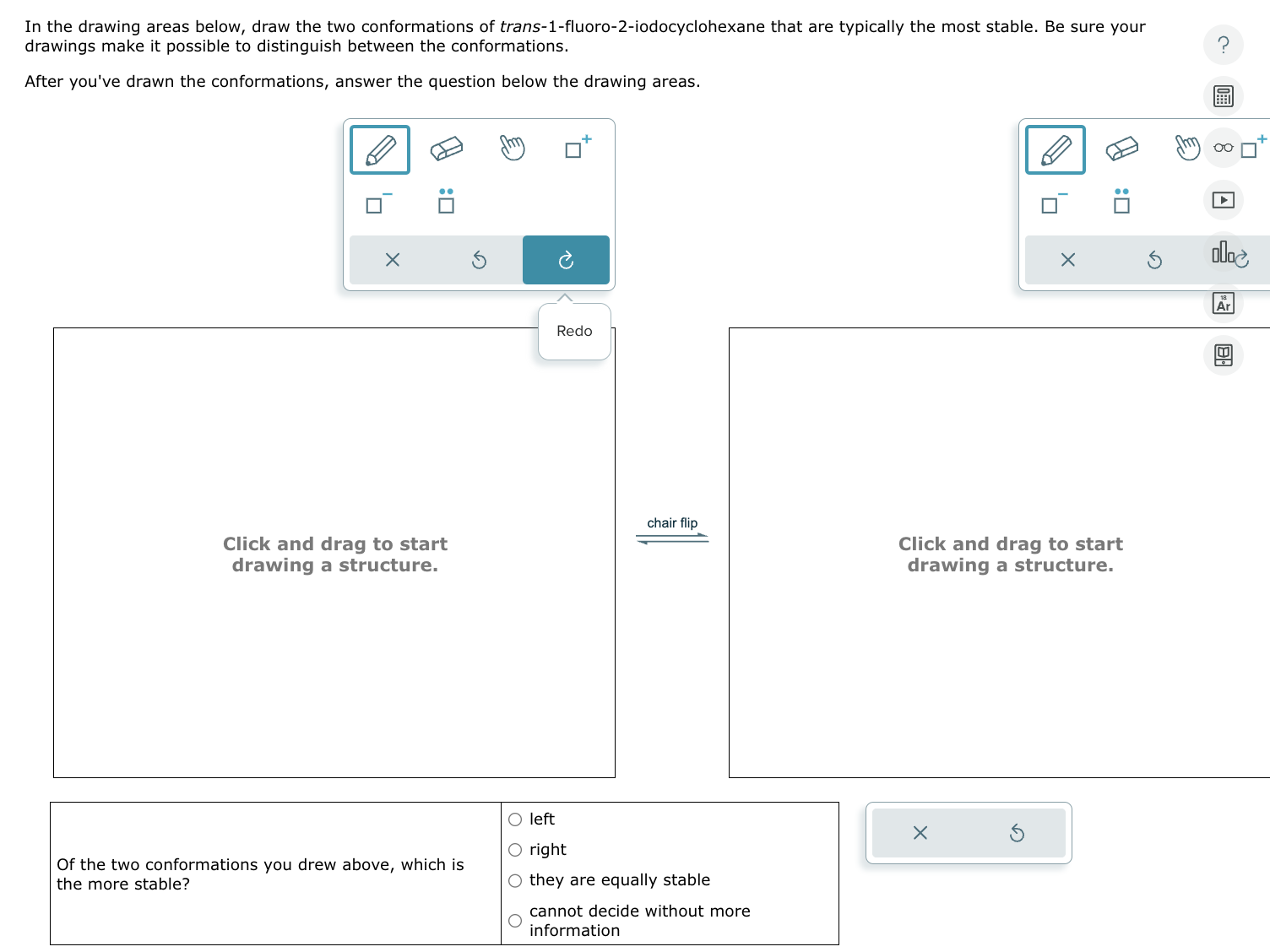 Solved In the drawing areas below, draw the two | Chegg.com