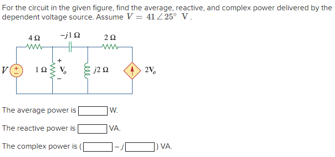Solved For the circuit in the given figure, find the | Chegg.com
