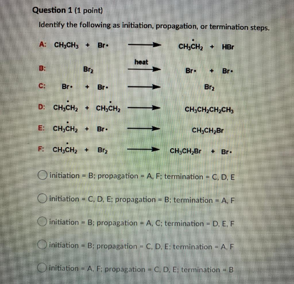 Solved Question 1 (1 point) Identify the following as | Chegg.com