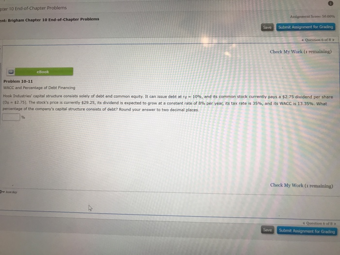 Solved pter 10 End-of-Chapter Problems Assignment Score: | Chegg.com Solved pter 10 End-of-Chapter Problems Assignment Score: | Chegg.com