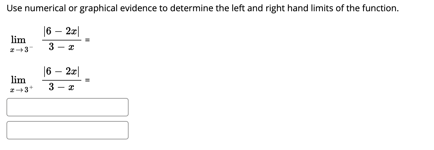 Solved Use numerical or graphical evidence to determine the | Chegg.com