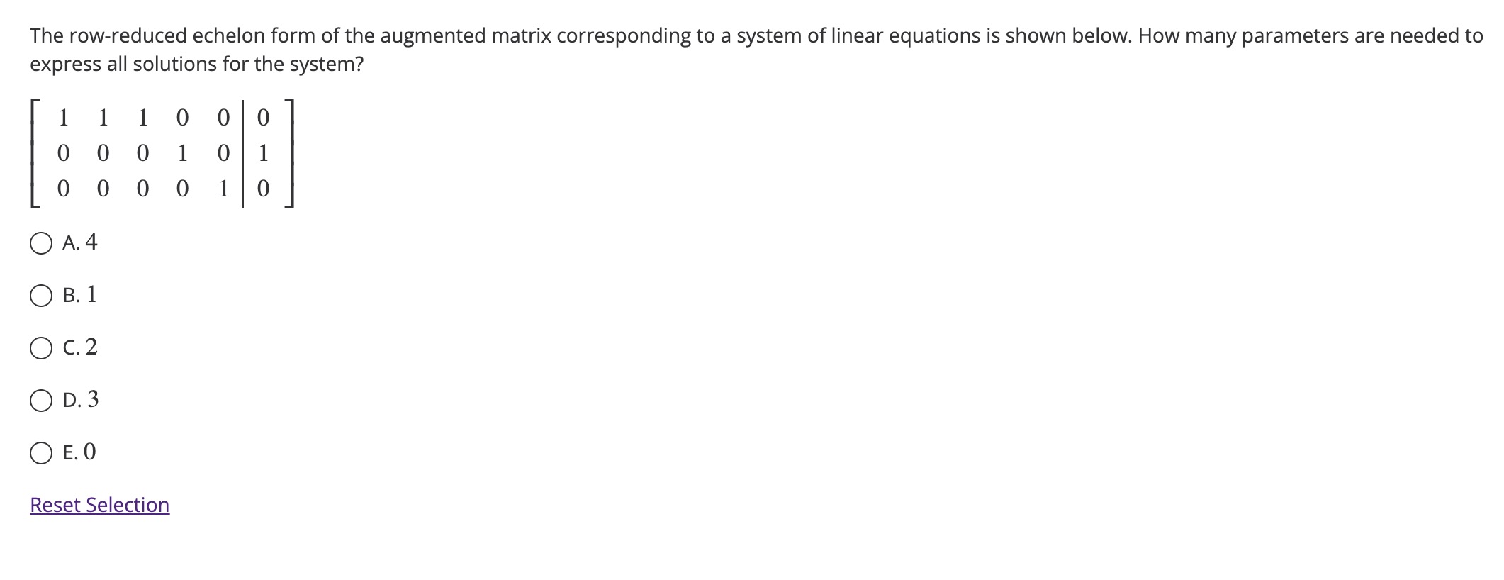 Solved The row-reduced echelon form of the augmented matrix | Chegg.com
