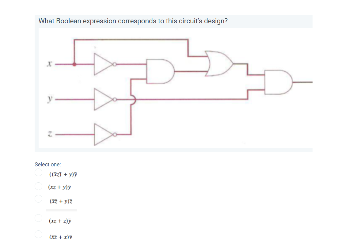 Solved What Boolean expression corresponds to this circuit's | Chegg.com