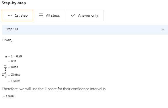 Solved Step-by-step Step 1/3 Given, | Chegg.com