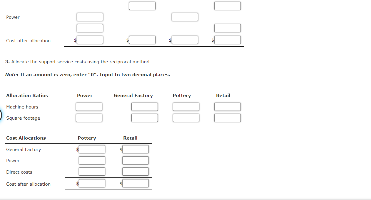 Solved Comparison of Methods of Allocation on the following | Chegg.com