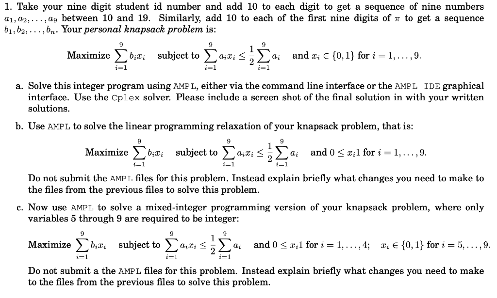 Solved I Just Want The Ampl Code And Explanation How You Did 