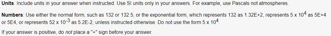 Solved Units: Include units in your answer when instructed. | Chegg.com