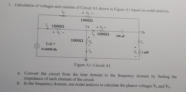 Solved convert the circuit from the time domain to the | Chegg.com