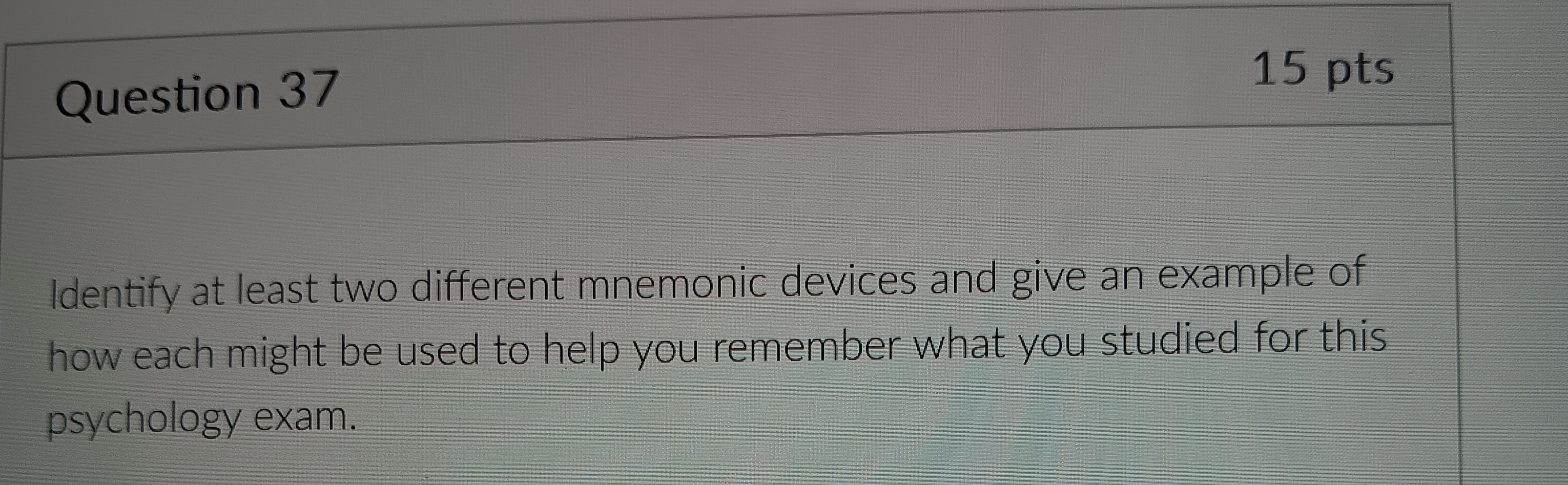 Solved Question 37Identify at least two different mnemonic | Chegg.com